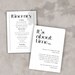 Minimalist Wedding Welcome Bag Note Template | Modern Wedding Weekend ...