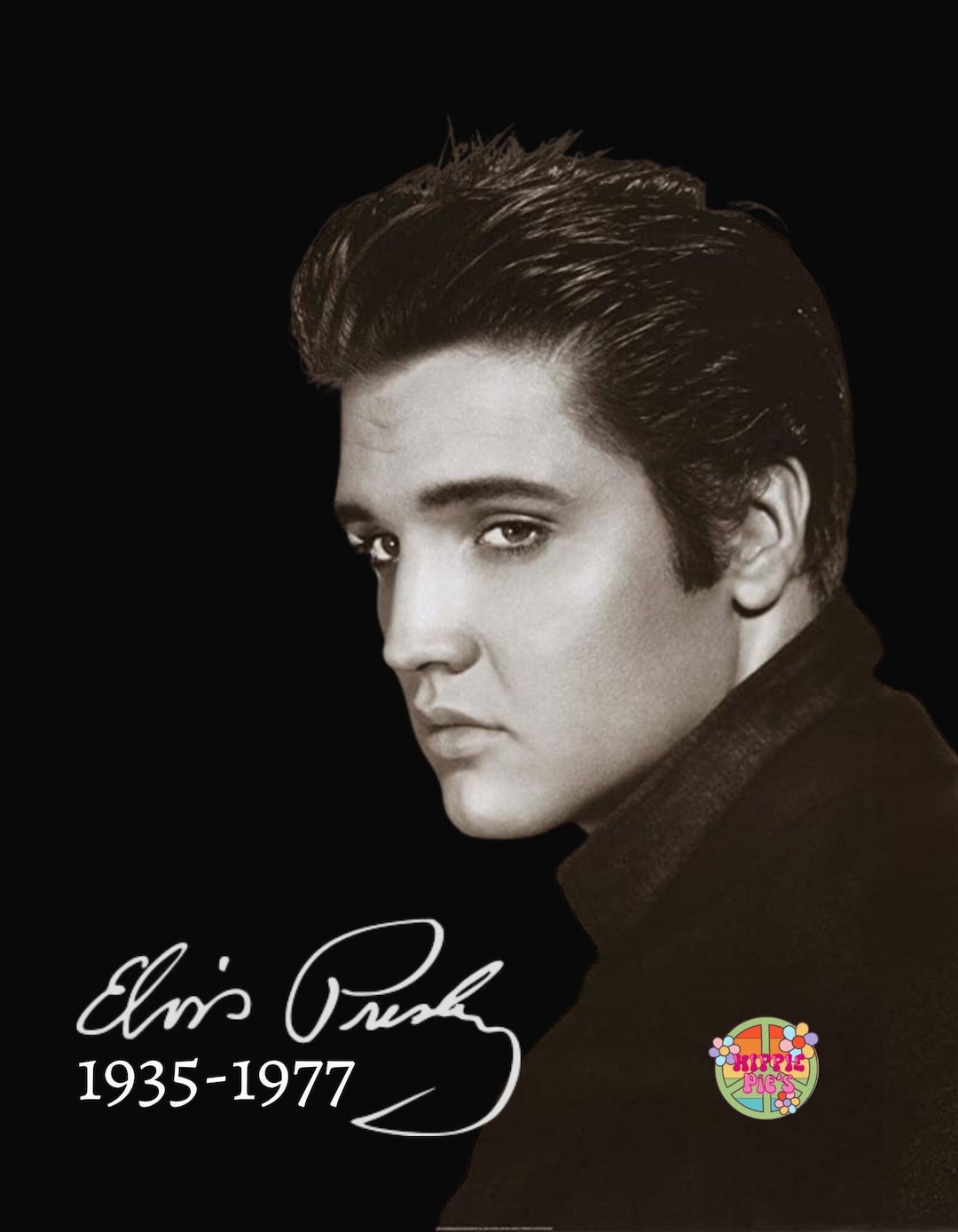 Elvis Presley, With Signature 1935 1977, Digital Design for Sublimation ...