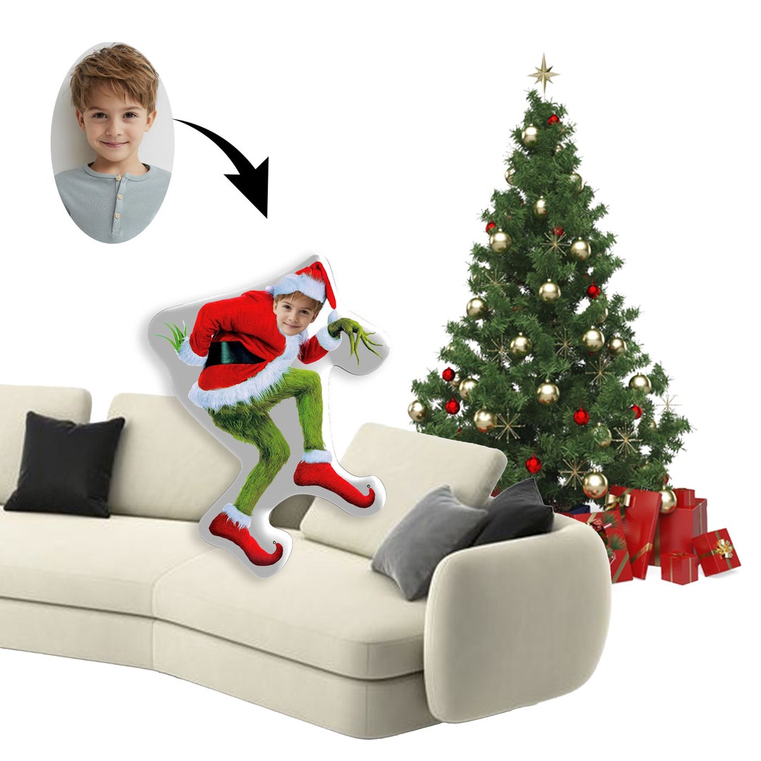 Personalized Christmas Elf Customized Pillow DIY Photo - Etsy