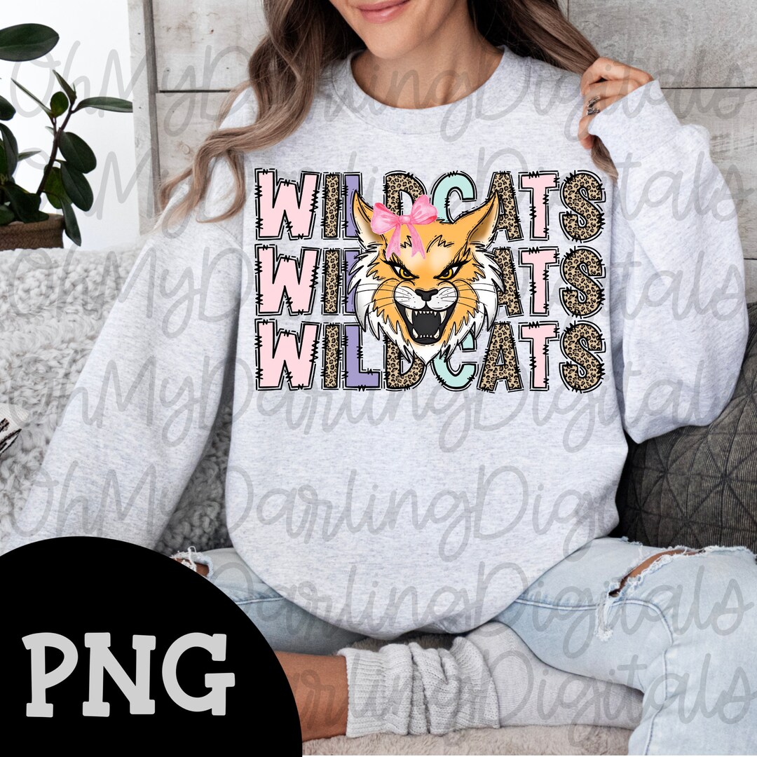 Wildcats Png/ Doodle/ Pastel/ Leopard/ Team Spirit/ Custom Sport ...