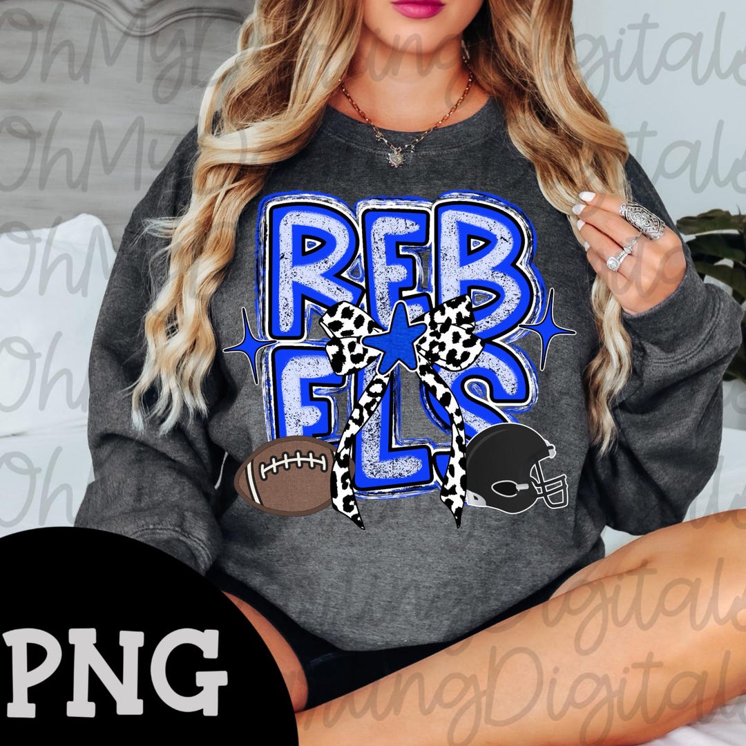 Rebels Football PNG: Leopard Bow, Royal Blue Team Spirit (digital ...