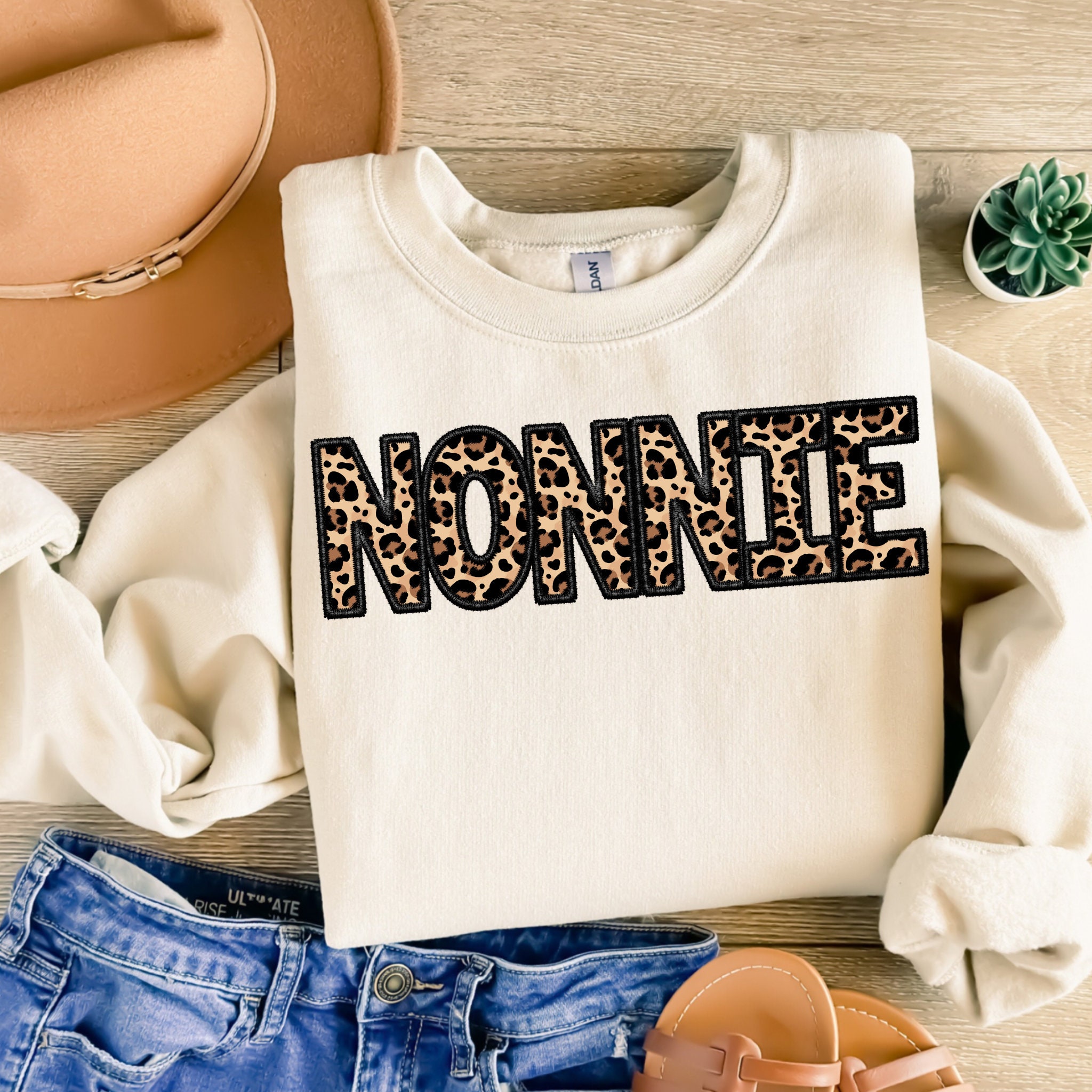 Nonnie Png/ Leopard/ Faux Embroidery Png/ Sublimation/ Digital - Etsy