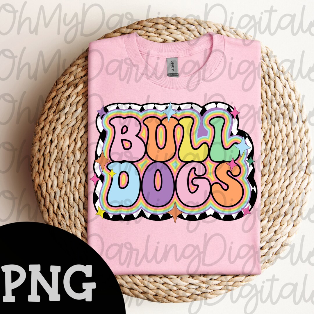 Bulldogs Png/ Retro/boho/pastel/ School/mascot/sport Png/ Tshirt Png ...