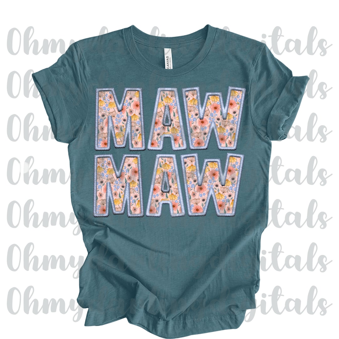 Floral Maw Maw Png/boho Floral/wildflowers Png/ Digital Download/faux ...