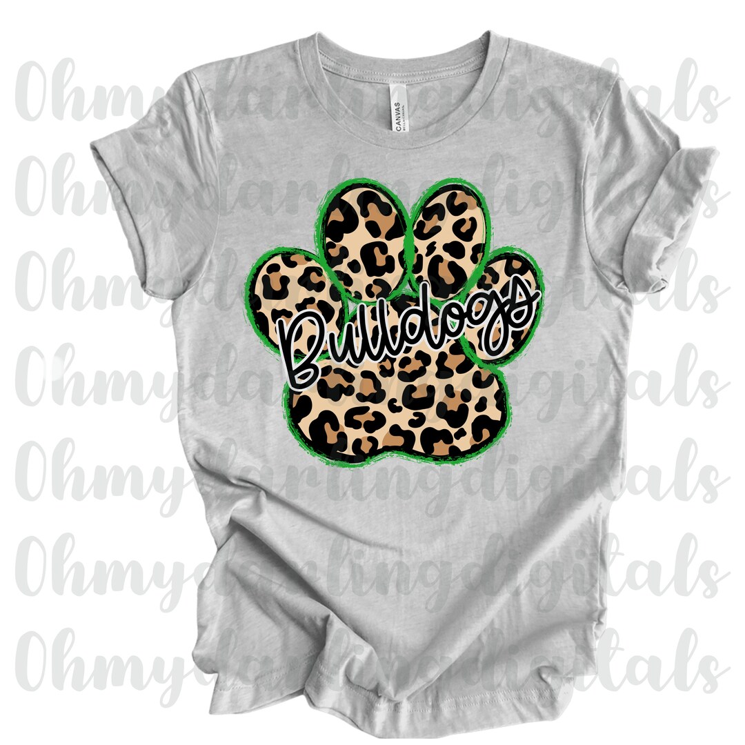 Bulldog Paw/green/school Mascot Png/sports/team/png/digital Download - Etsy