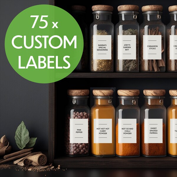 Retro White With Black Border Pantry Labels MEGA PACK 150 Labels - Etsy