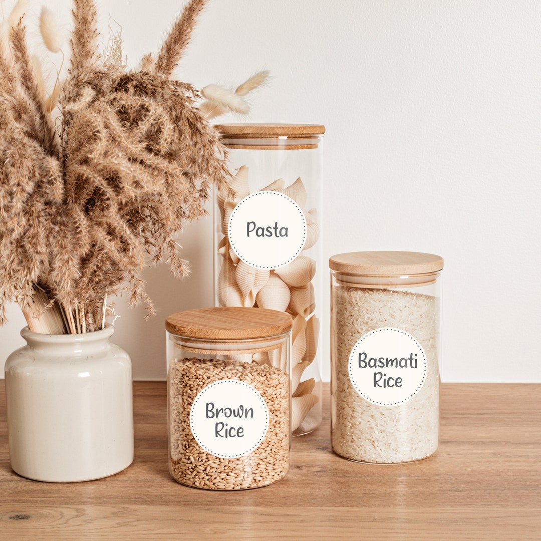 White Spot Border Pantry Labels MEGA PACK 150 Labels - Etsy