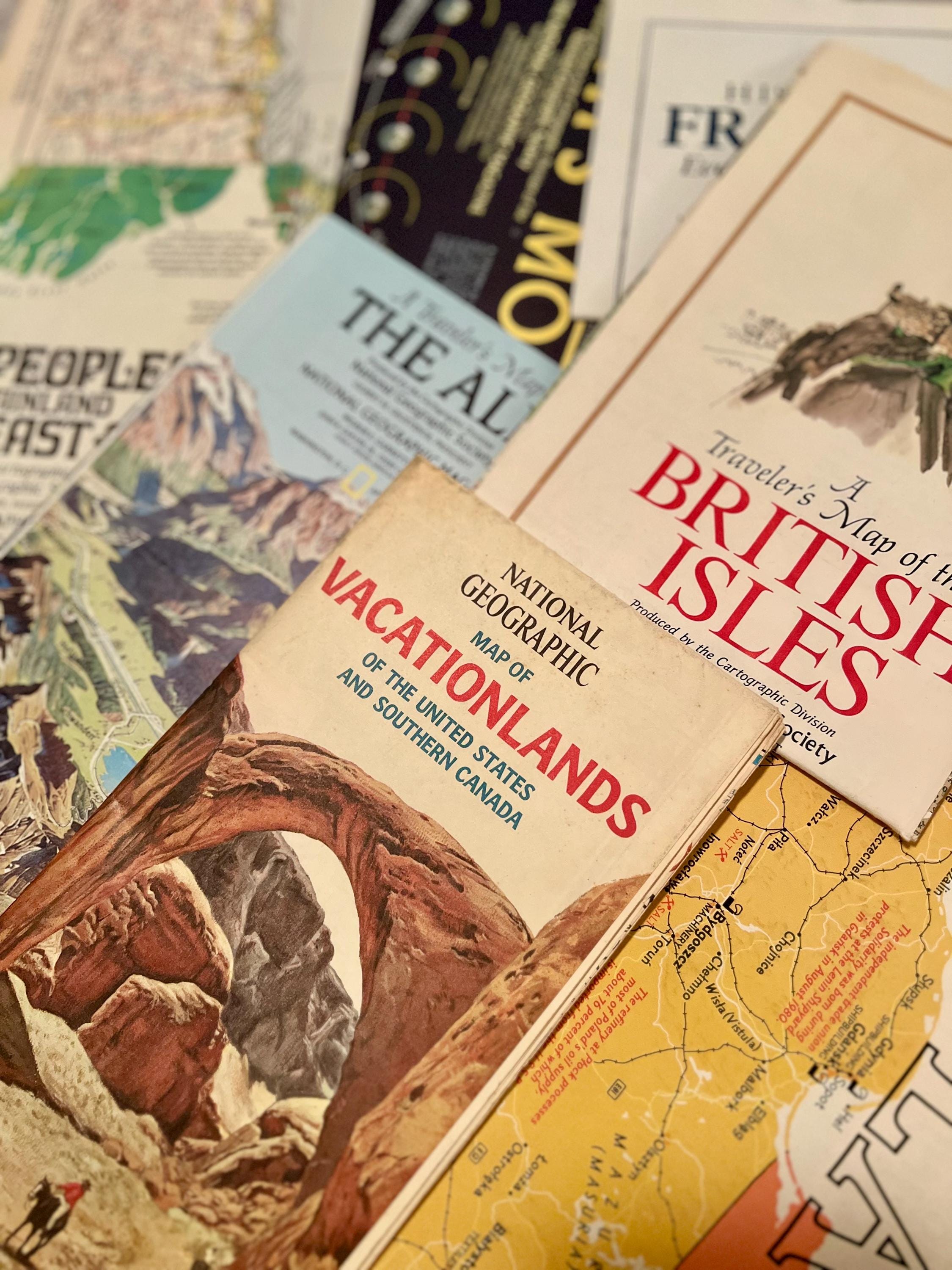 1960s, 70s, & 80s Vintage National Geographic Map Inserts - Etsy