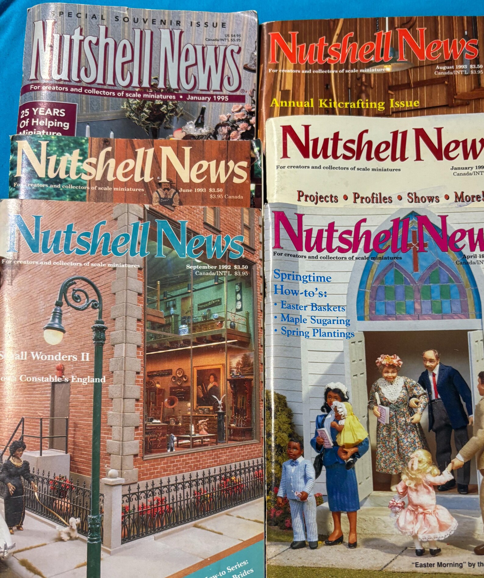 1990s Vintage Nutshell News Scale Miniatures Collectors Magazines (9" X ...