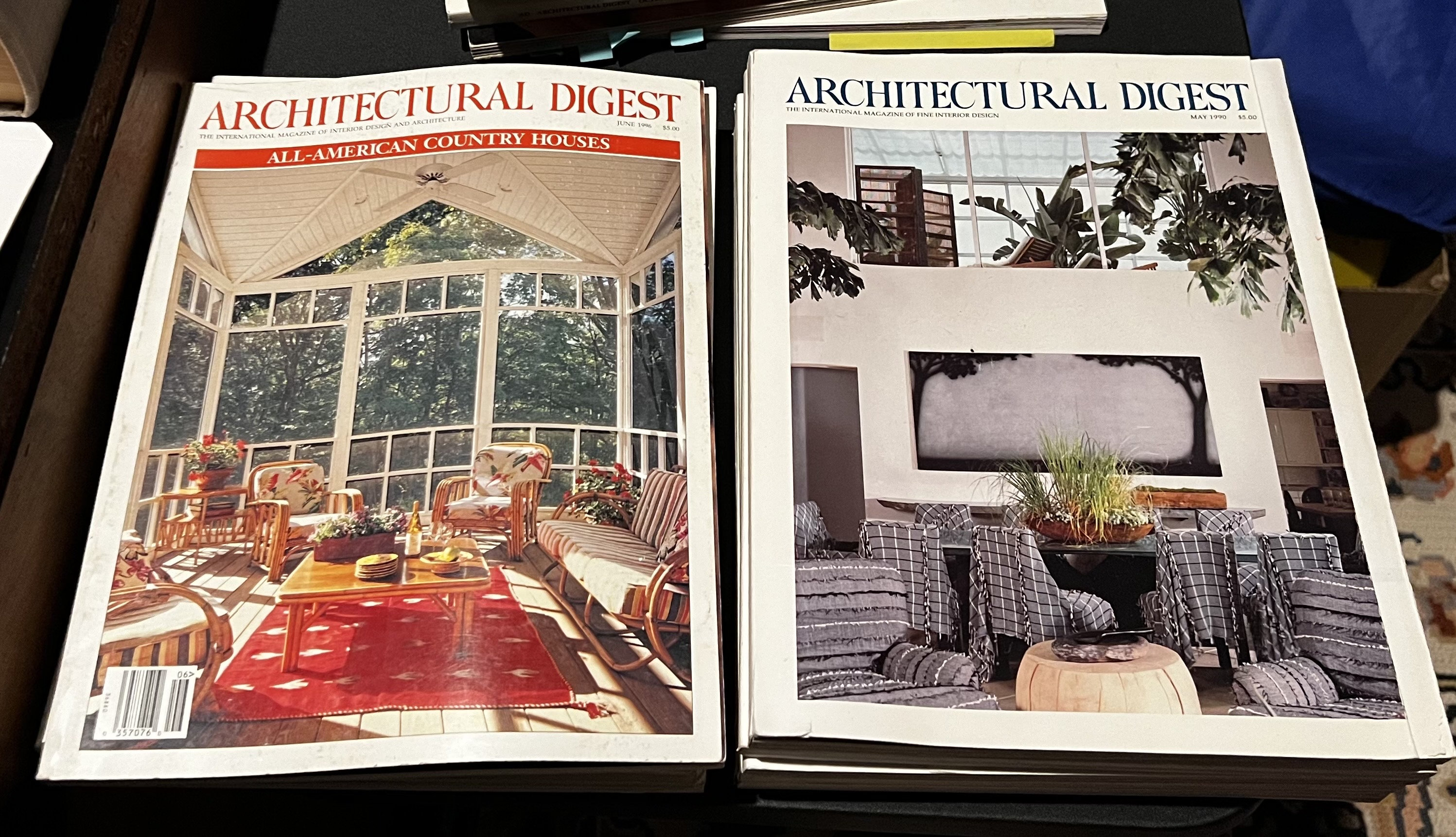 1990s Architectural Digest Magazines Vintage Pictures, Paper Ephemera ...