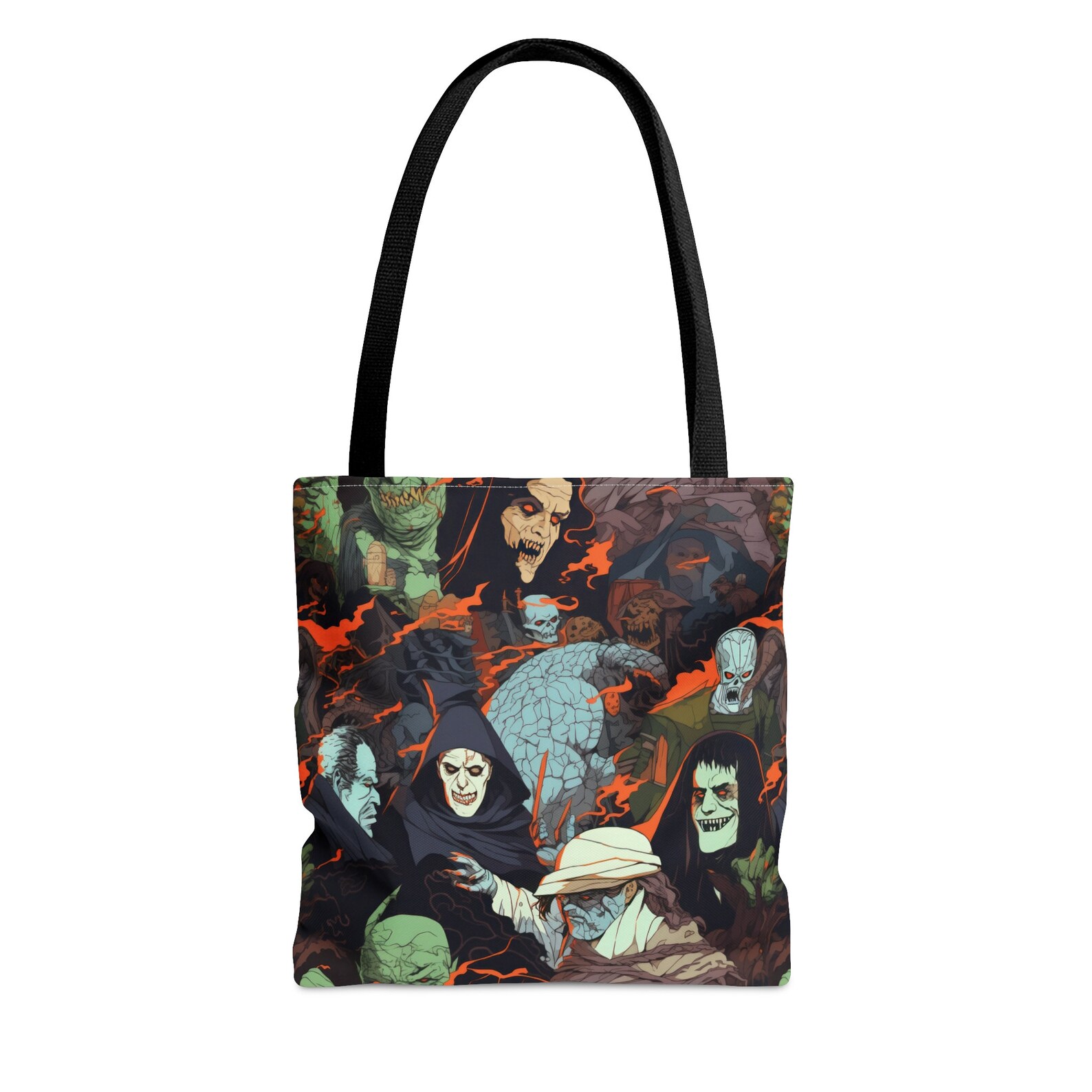 Tote Bag Spooky Monsters Anime Alpha - Etsy