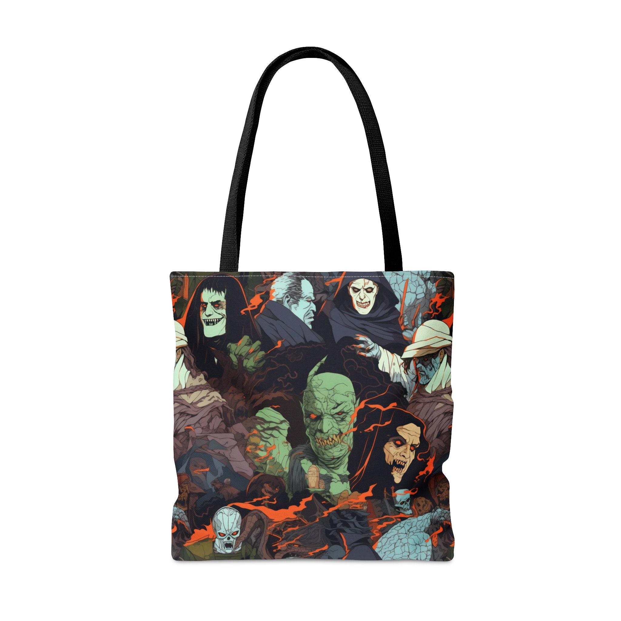 Tote Bag Spooky Monsters Anime Alpha - Etsy