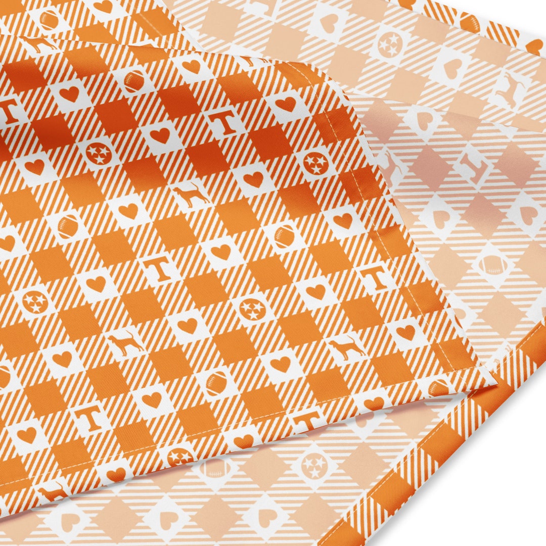 Customizable Tennessee Vols Bandana Scarf Tn Orange Gingham Plaid Sizes ...