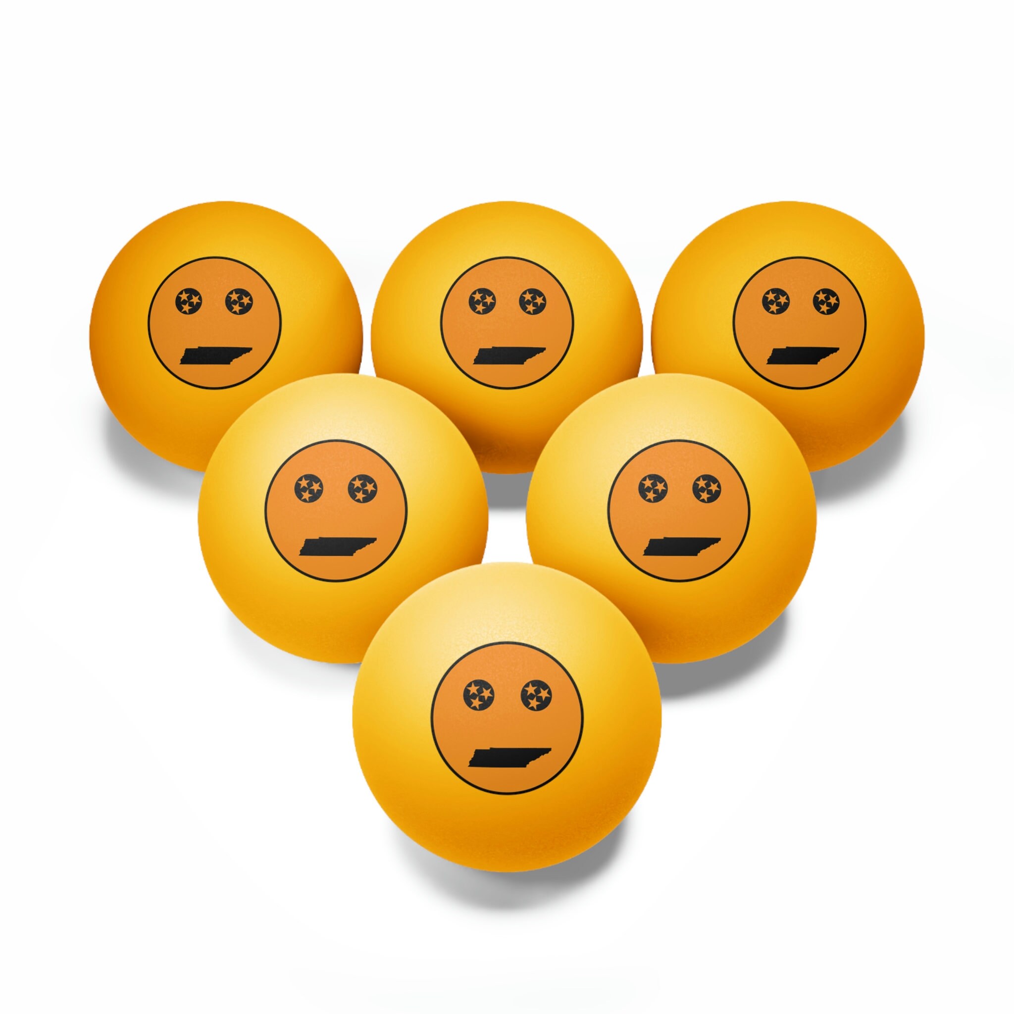 TN Tennessee Smiley Ping Pong Balls 6 Pcs Orange or White - Etsy