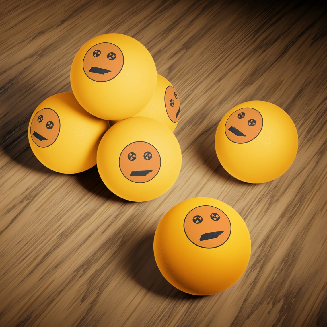 TN Tennessee Smiley Ping Pong Balls 6 Pcs Orange or White - Etsy