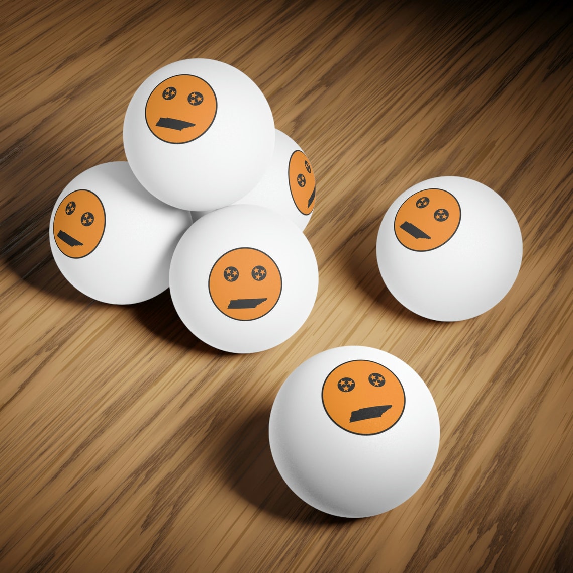TN Tennessee Smiley Ping Pong Balls 6 Pcs Orange or White - Etsy