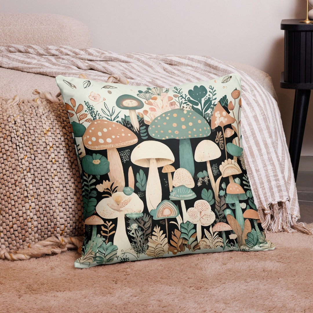Pastel Mushroom Forest Pillow Case | Forestcore | Cottagecore | Fantasy ...