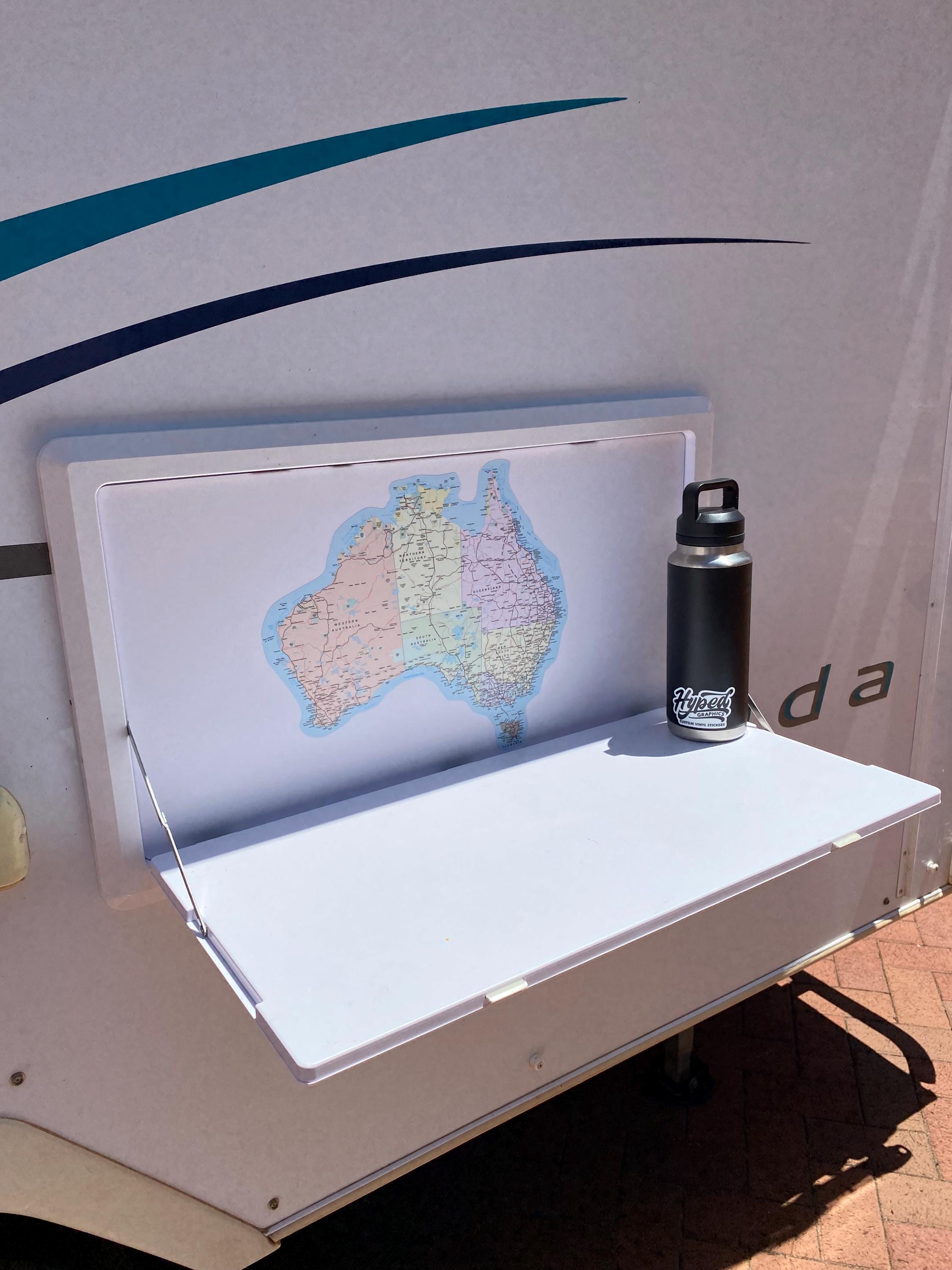 Australia Map Decal: Road Trip Tracker Sticker for RV, Caravan - Etsy ...