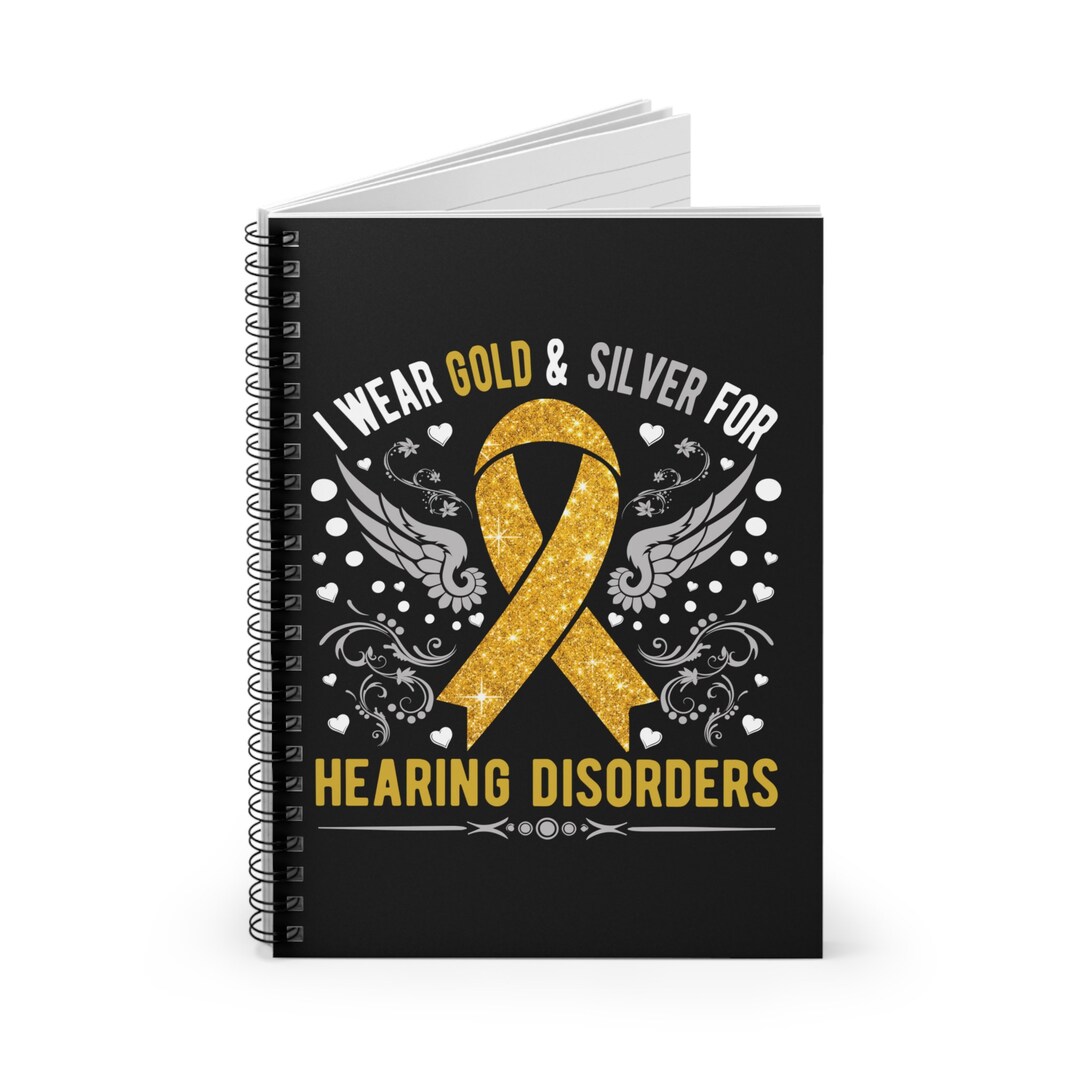 Hearng Loss Spiral Notebook, Deaf ASL Gift Deaf Awareness Hearing Loss ...
