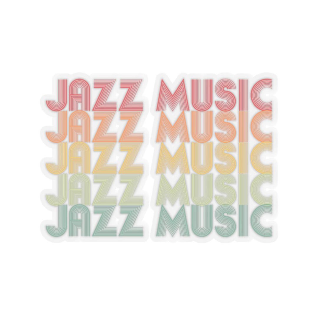 Jazz Sticker, Laptop Sticker, Jazz Art, Jazz Band Sticker, Gift for ...