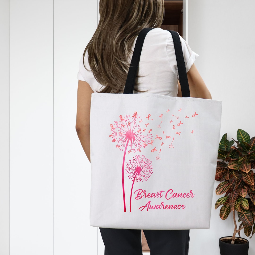 Breast Cancer Awareness Tote Bag, Breast Cancer Support Tote, Breast ...