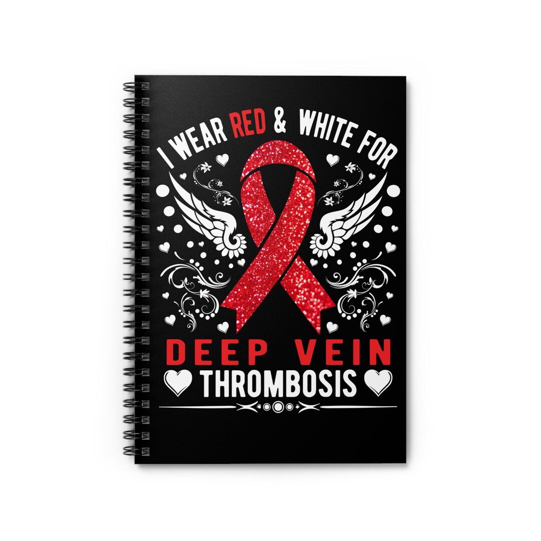 Red Ribbon Deep Vein Thrombosis Spiral Notebook | Awareness Journal - Etsy