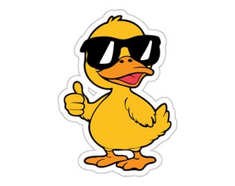 Silly Duck Sticker | Funny Duck Sticker, Laptop Sticker, Cute Sticker ...