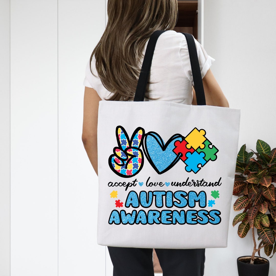 Autism Tote Bag, Autism Awareness, Autism Acceptance, Autism Mom ...