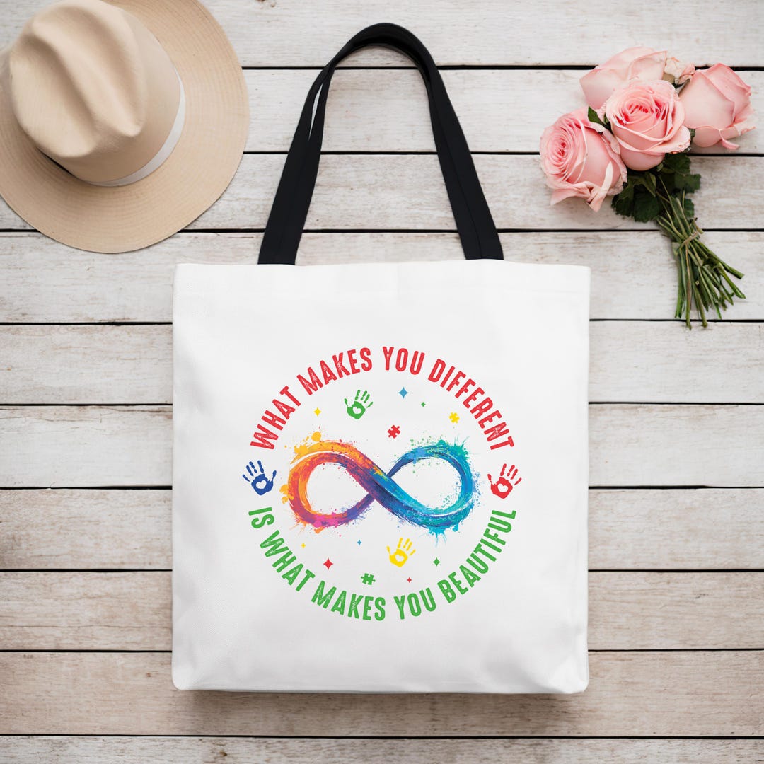 Autism Infinity Tote Bag, Autism Awareness Gift, Special Needs Mom Gift ...