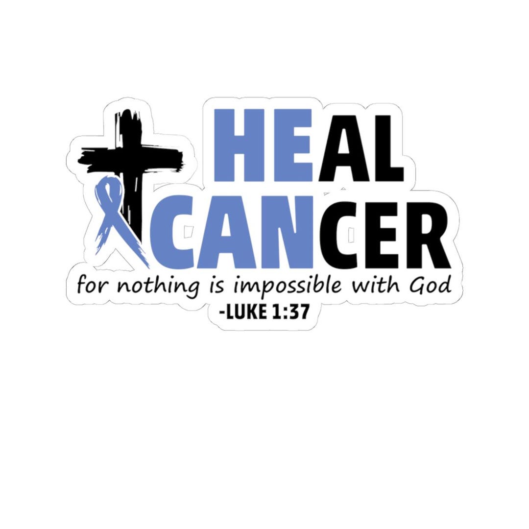 Stomach Cancer Sticker, Heal Cancer Scripture Label, Christian Faith ...