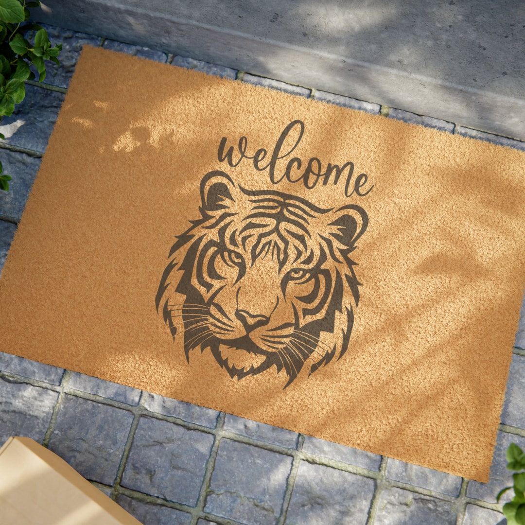 Welcome Mats | Tiger Rug | Animal Print Doormat | Floor Mat | Leopard ...