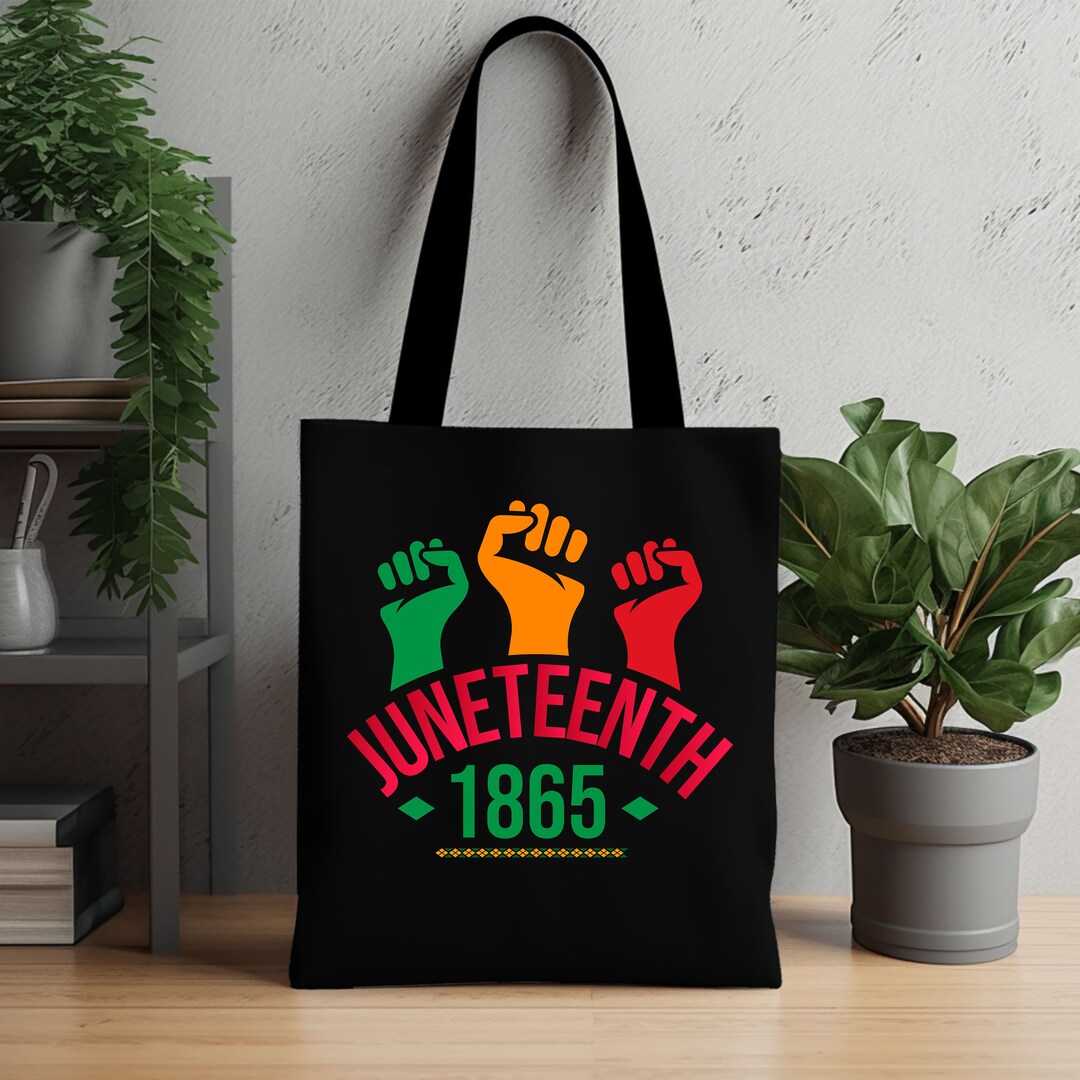 Juneteenth Tote Bag, 1865 Gifts, African American Tote Bag, Black ...