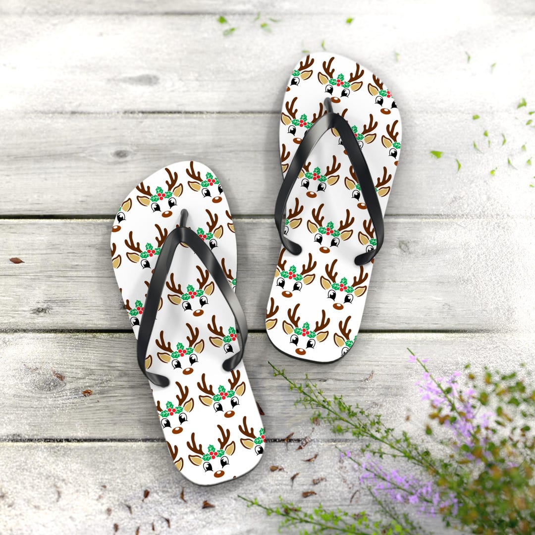 Christmas Flip-flop, Secret Santa Gift, Vacation Sandal, Christmas ...