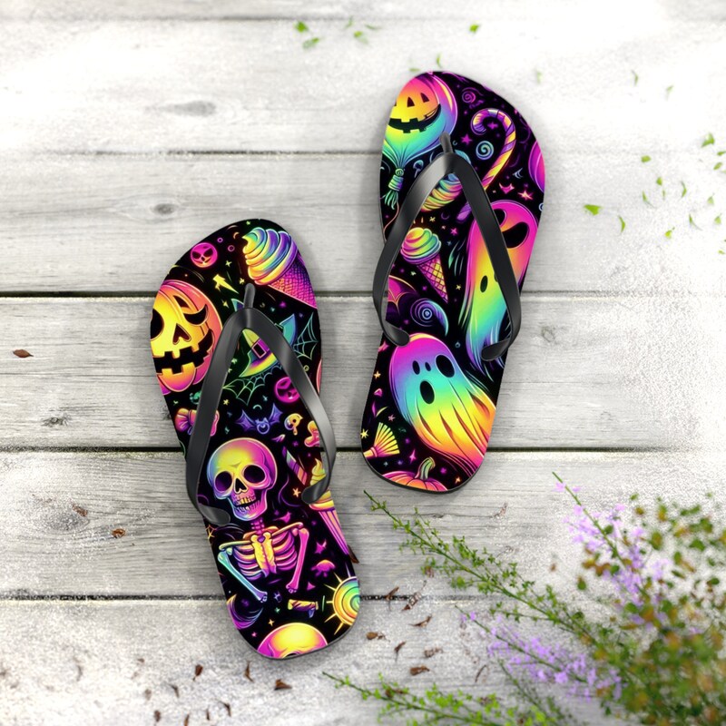 Halloween Flip Flops - Etsy