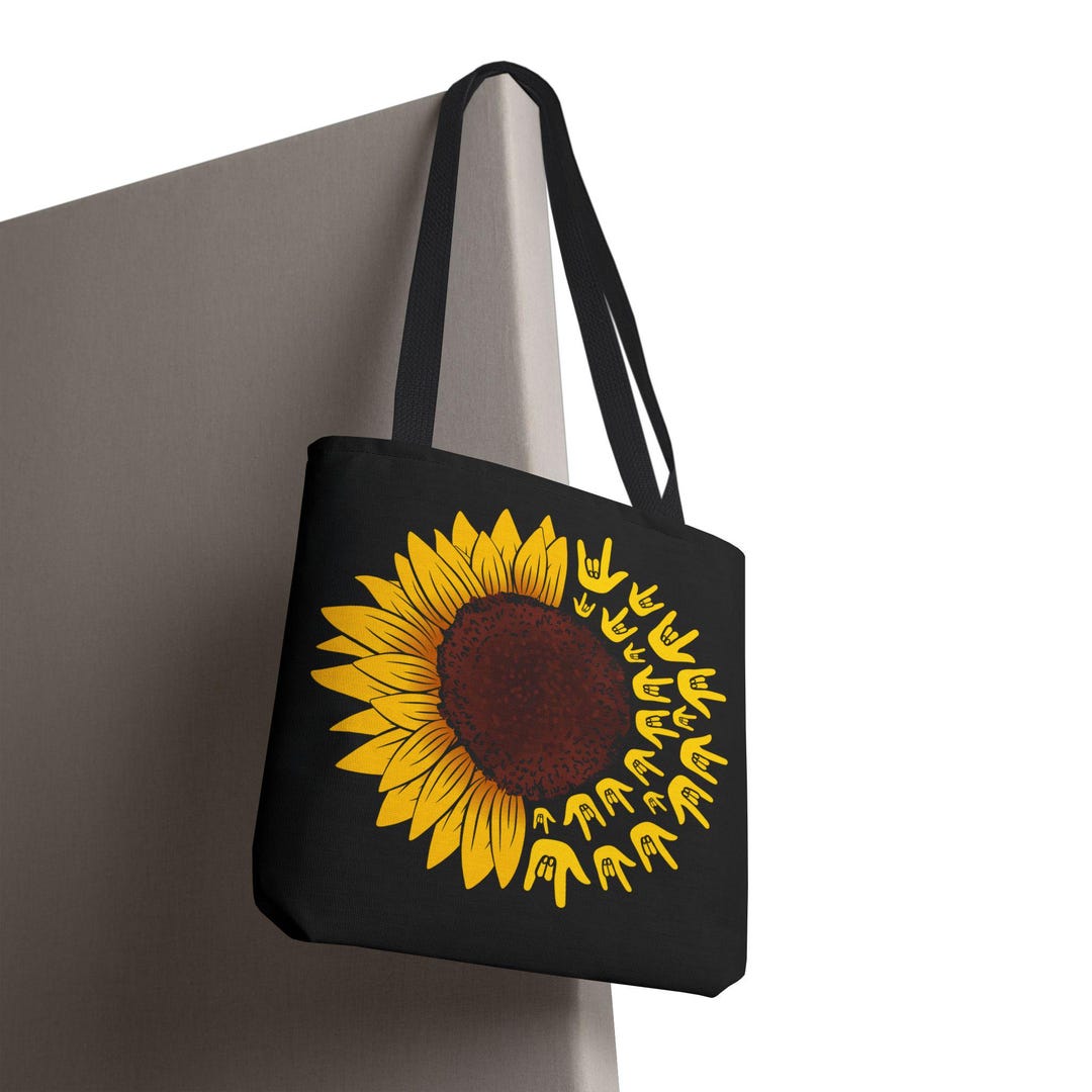 American Sign Language Tote Bag, ASL Shoulder Bag, Deaf Culture ...