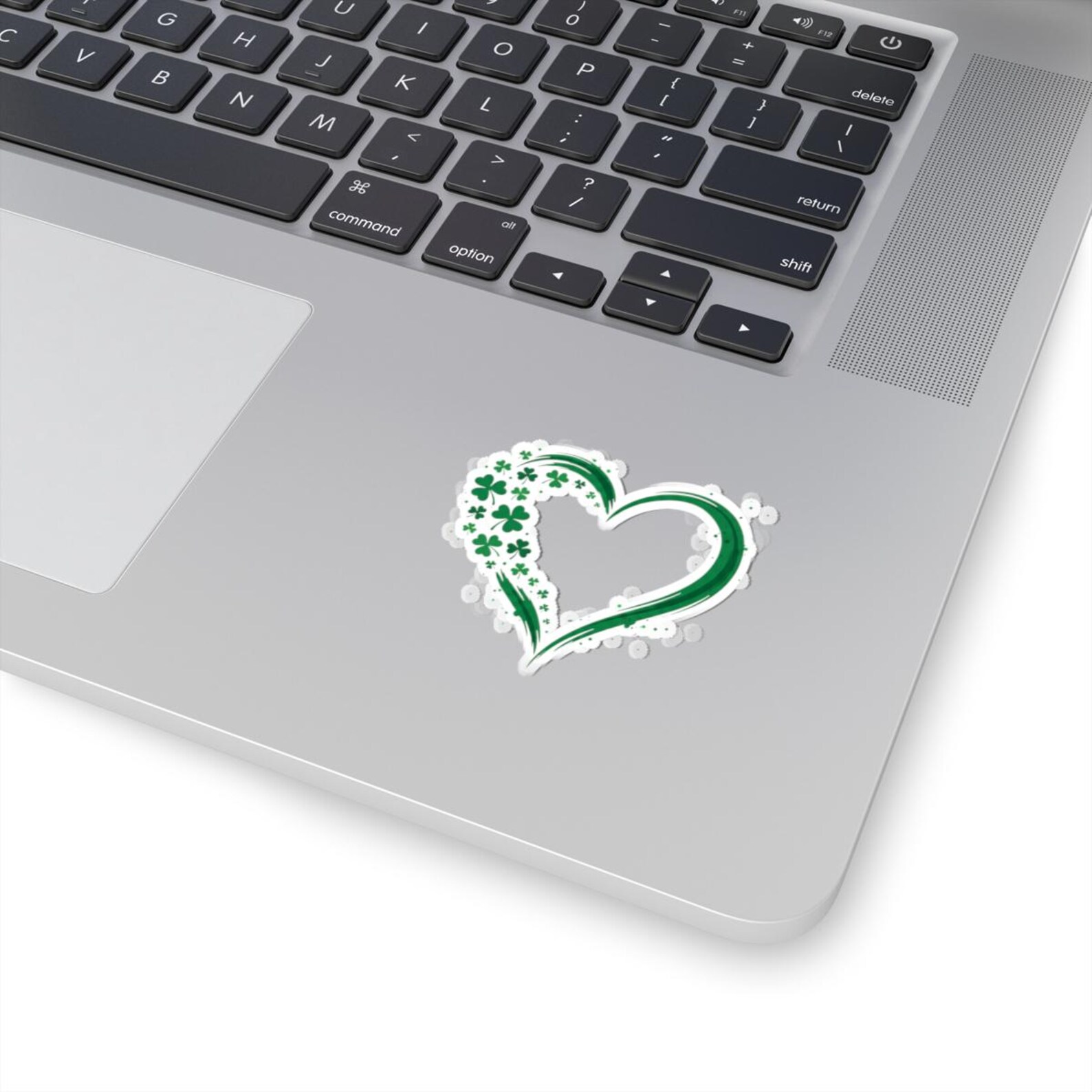 Clover Heart Sticker, Shamrock Heart Sticker, Saint Patricks Day, March ...