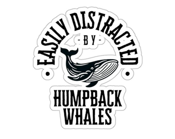 Whale Sticker, Blue Whale Sticker, Humpback Whale Sticker, Phone ...