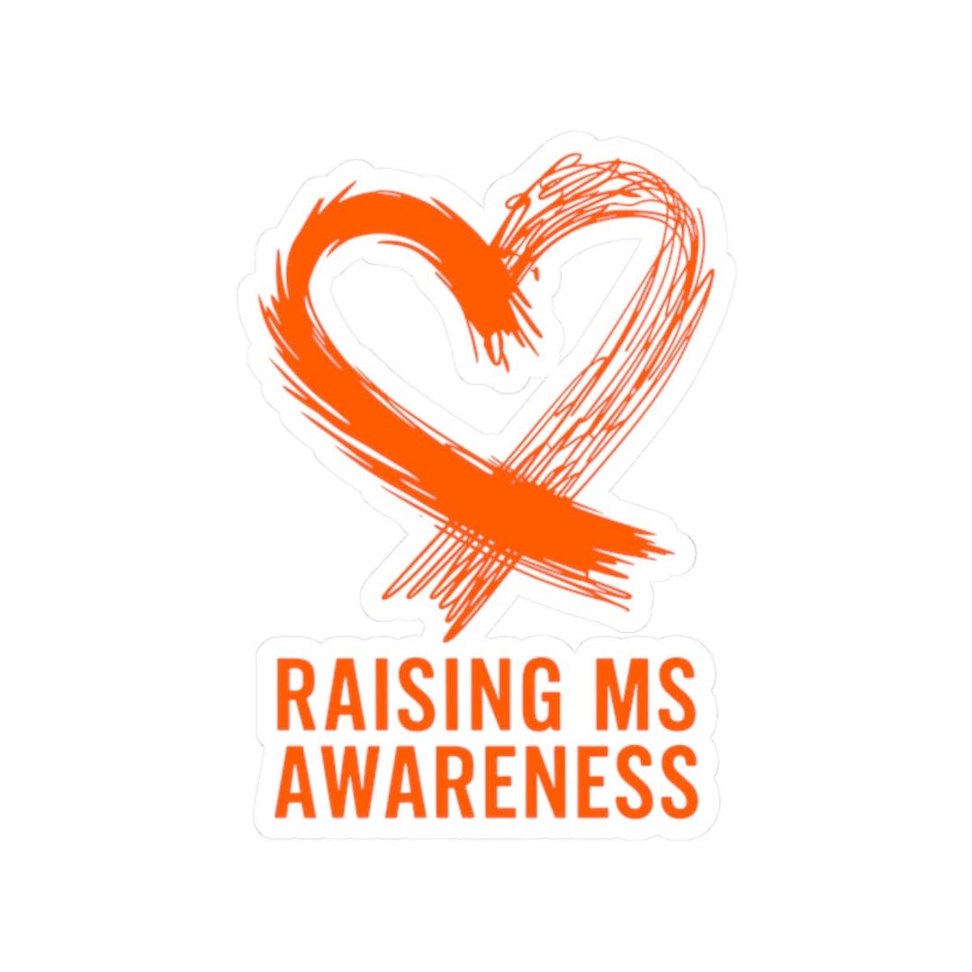 Multiple Sclerosis Awareness Kiss-cut Sticker, MS Support Decal ...