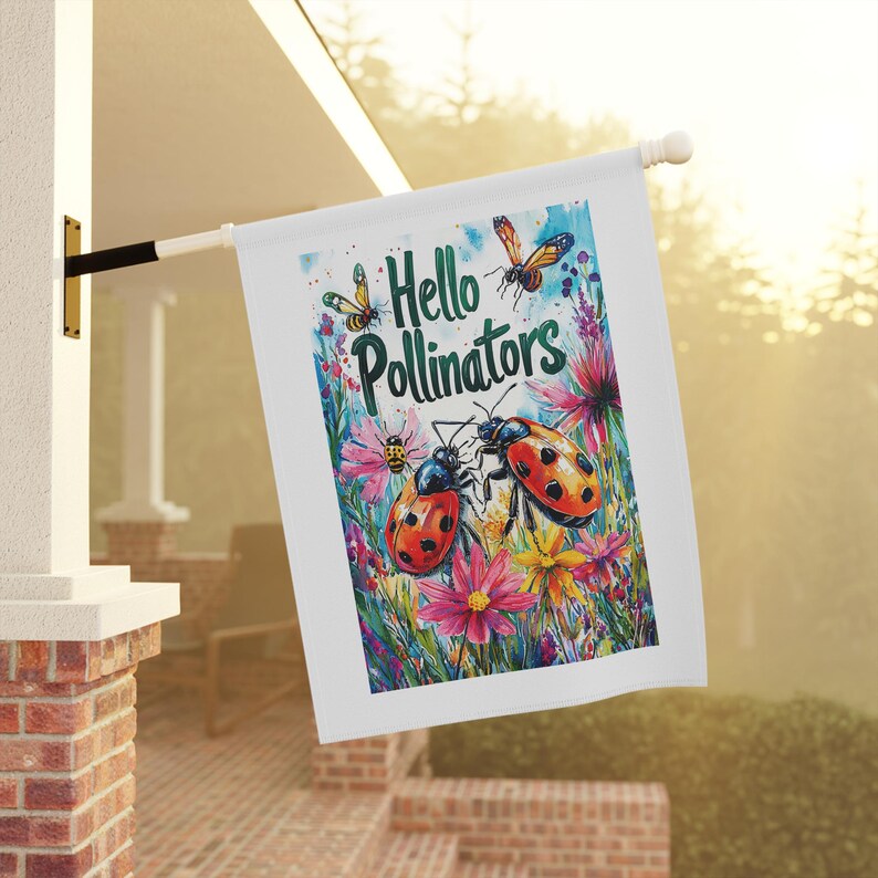 National Pollinators Month Yard Sign, Flower Banner, Garden Decor ...
