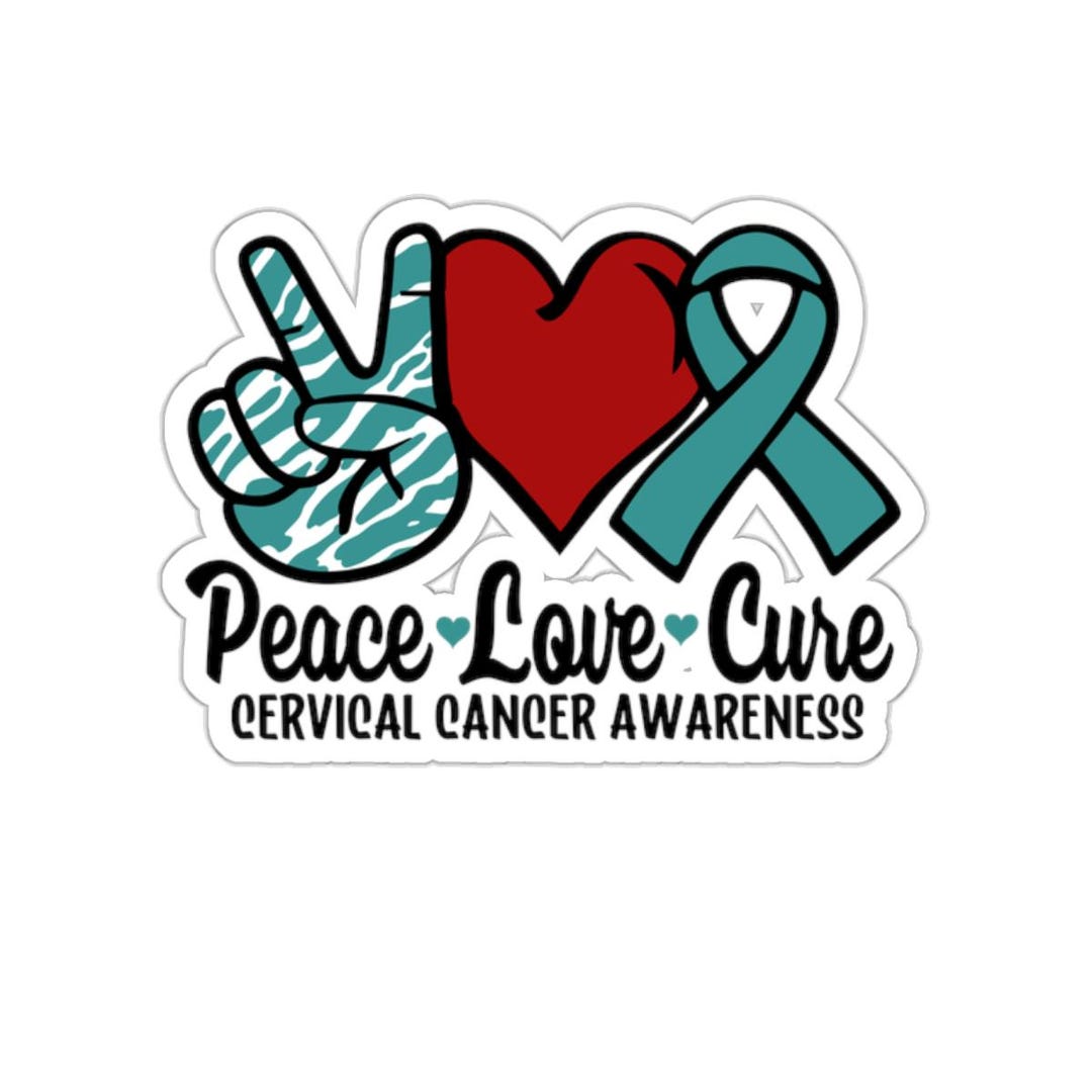Cervical Cancer Awareness Sticker, Water Bottle Sticker, Laptop Decal ...