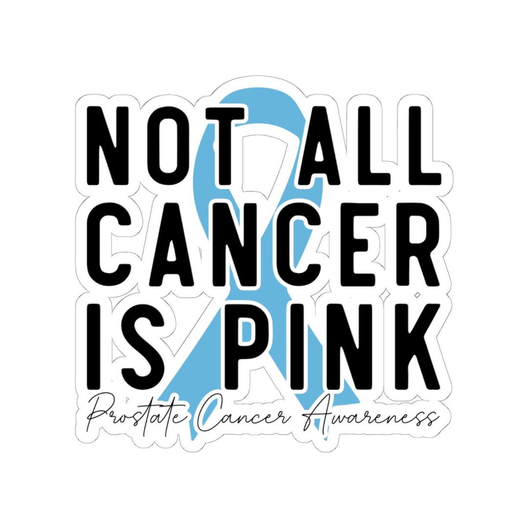 Prostate Cancer Awareness Sticker, Cancer Support, Light Blue Ribbon ...