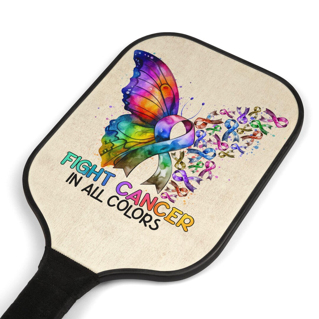 Breast Cancer Awareness Pickleball Paddle Kit, Pink Ribbon Gift ...