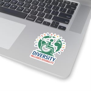 Inclusion Disability Sticker, Diverse Wheelchair Decal, Inspirational ...