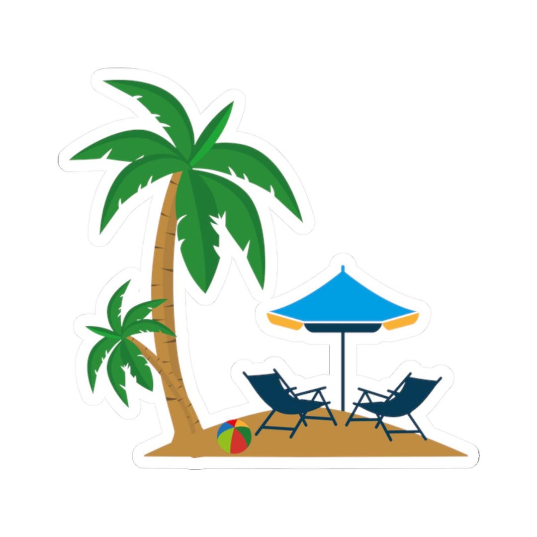 Beach Life Sticker , Ocean Waves Decal, Summer Vibes Laptop Decoration ...