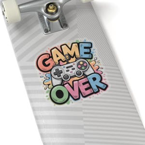 Colorful Gaming Stickers, Game Over Stickers, Fun Video Game Decals ...