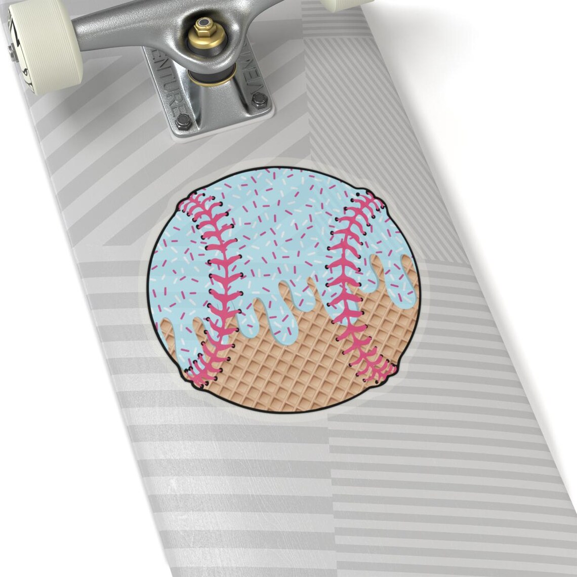 Baseball Ice Cream Dripping Stickers, Baseball Bat Sticker Set, Sports ...