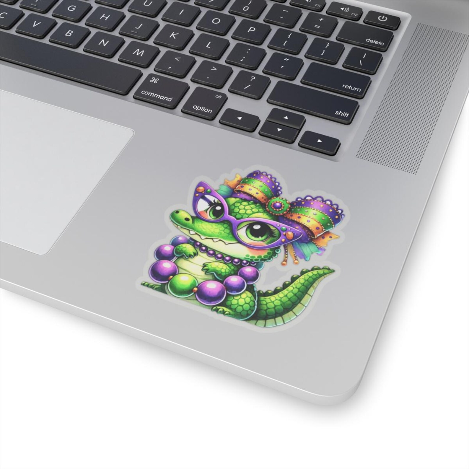Mardi Gras Gator Stickers | Cute Alligator Beads Mask - Etsy