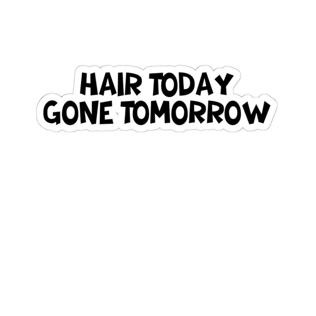 Cancer Awareness Sticker, Funny Hair Today Gone Tomorrow Stickers ...