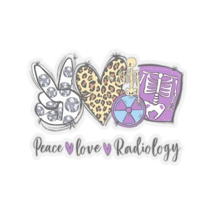 Peace Love Radiology Sticker, Xray Sticker, Rad Tech Sticker, Radiology ...