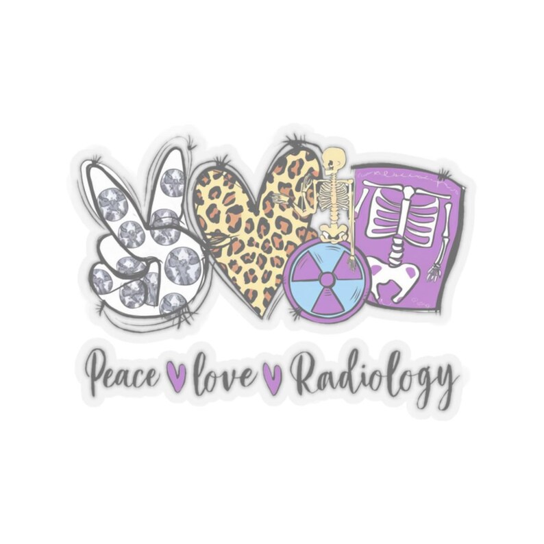 Peace Love Radiology Sticker, Xray Sticker, Rad Tech Sticker, Radiology ...